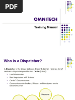 Dispatch Training Manual-1 | PDF | Cargo | Truck