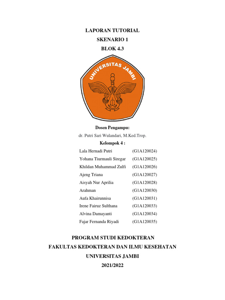 Laporan Tutorial Skenario 1 4.3 - Kelompok 4 | PDF | Pengembangan Diri | Sains & Matematika