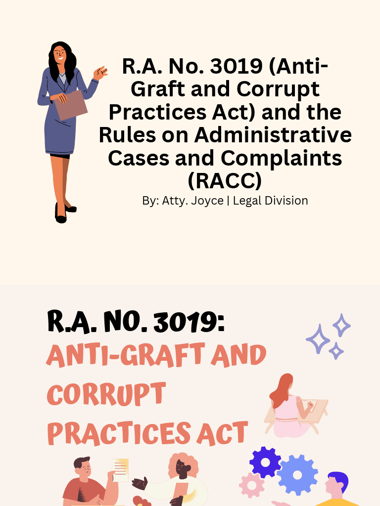 RA 3019 and 2017 RACCS Presentation | PDF | Crimes | Crime & Violence