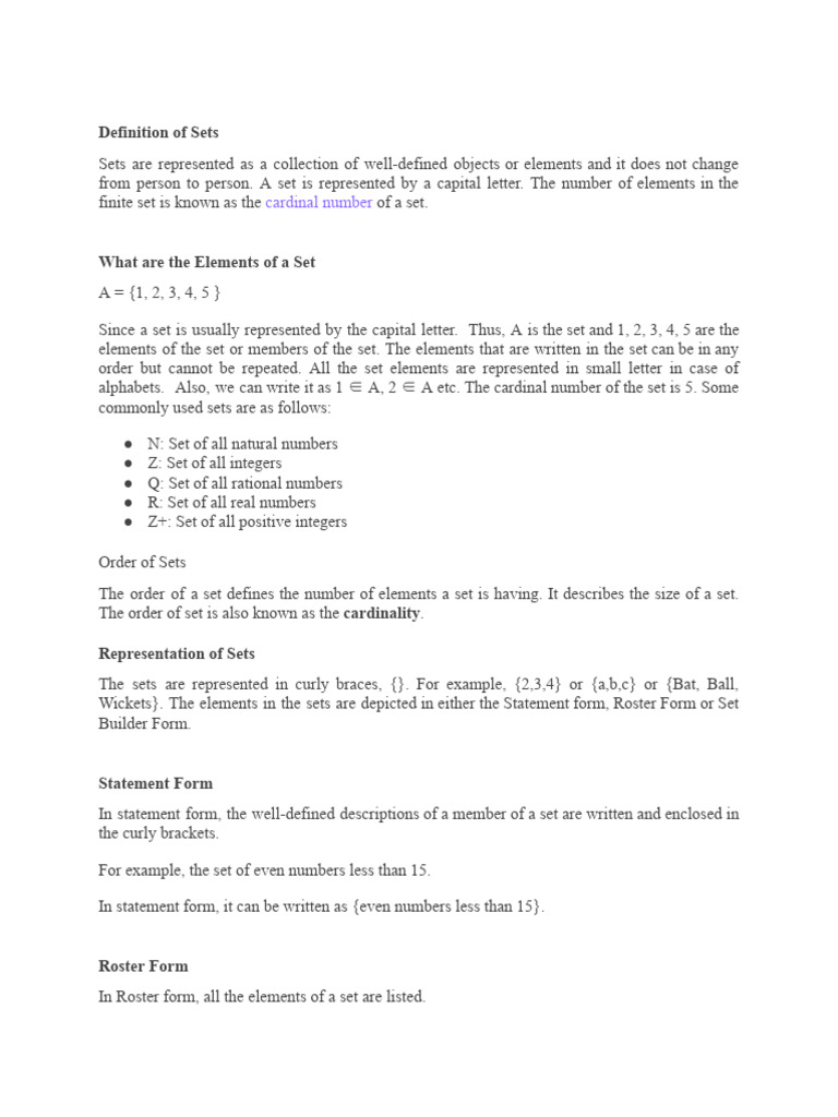 2.1 Sets | Download Free PDF | Set (Mathematics) | Subset