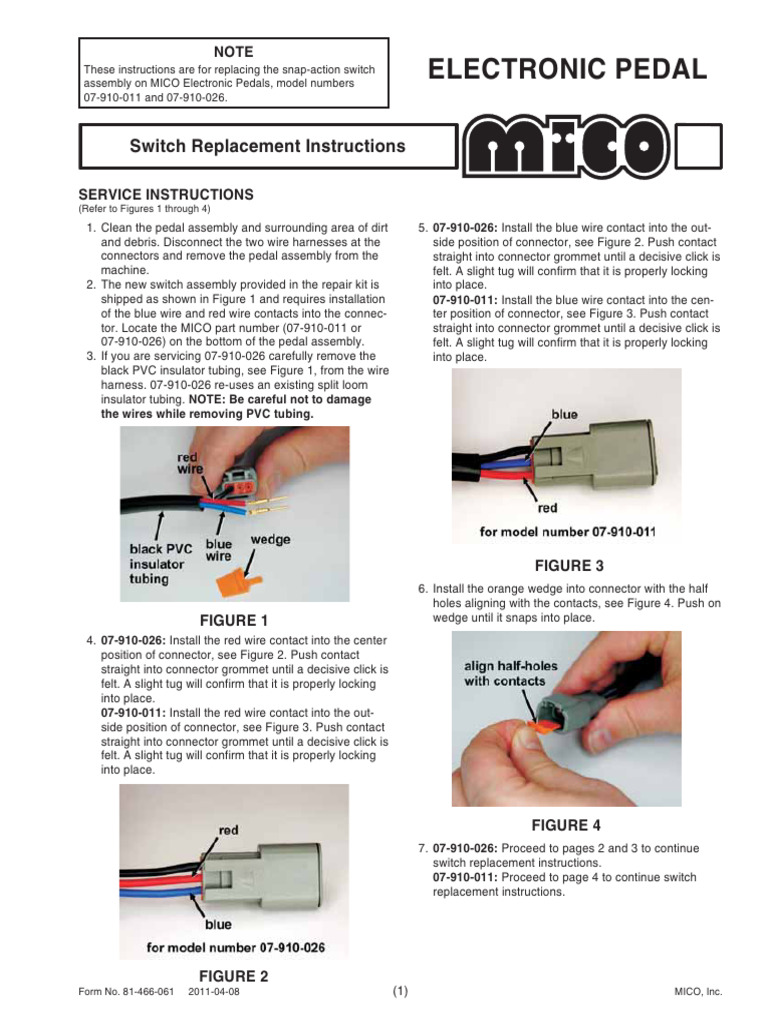 Mico - Switch Replacement Instructions | Download Free PDF | Screw ...