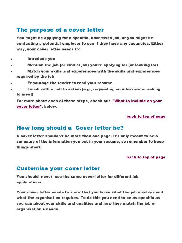 cover letter purpose | PDF | Résumé | Experience cover letter purpose | PDF | Résumé | Experience