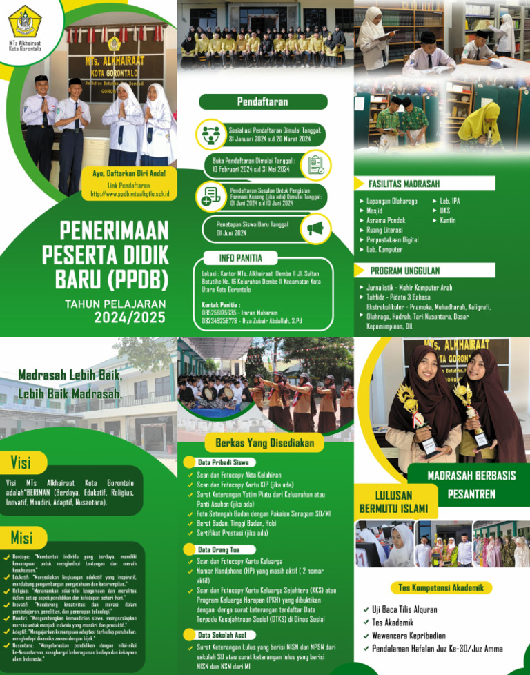 Brosur PPDB Mts Alkhairaat | PDF