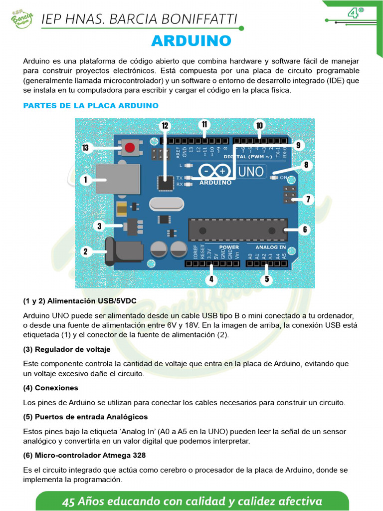 4 Ano - Arduino - Sesion 1 | PDF | Arduino | Tecnología de información y comunicaciones