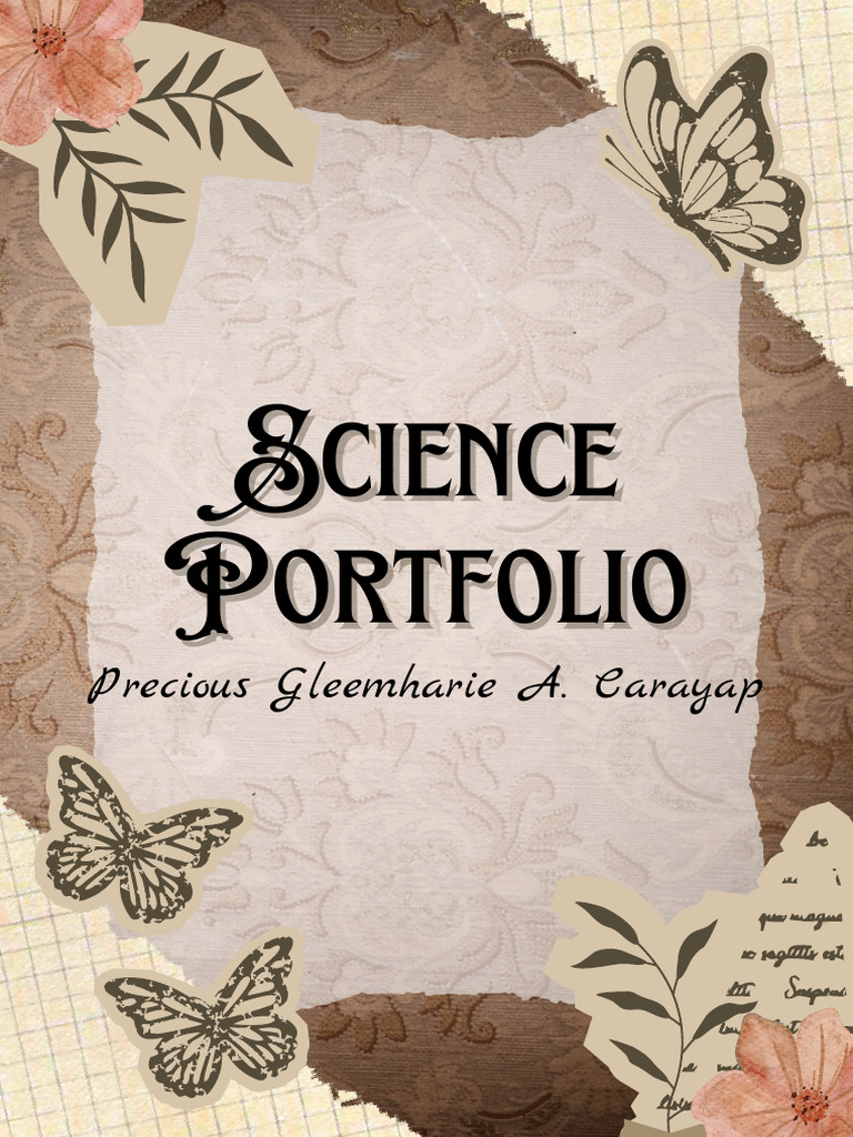 Brown and Beige Vintage Scrapbook Creative Portfolio Cover A4 Document ...