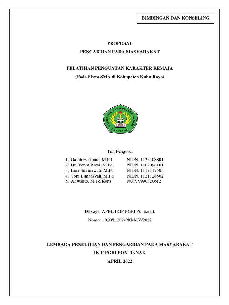 1125108801-Proposal Pengabdian Pada Masyarakat (Revisi) - Galuh ...