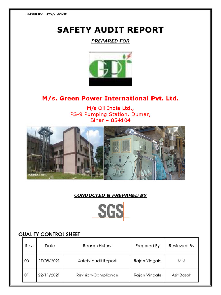 0 Safety Audit Report of PS 9 Oil India LTD Green Power International ...