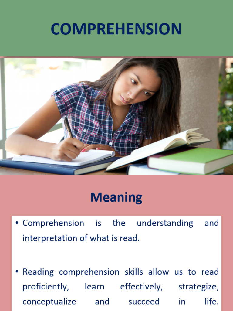2.Comprehension (Final) | PDF | Reading Comprehension | Cognition