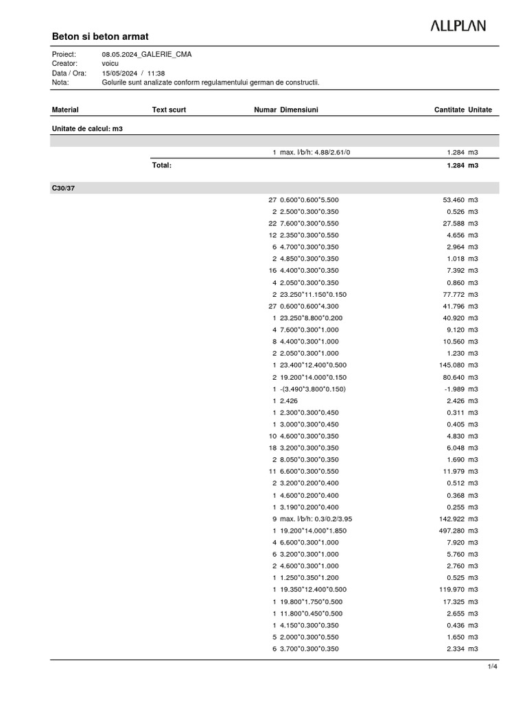Extras Total Beton Si Beton Armat | PDF | Technology & Engineering