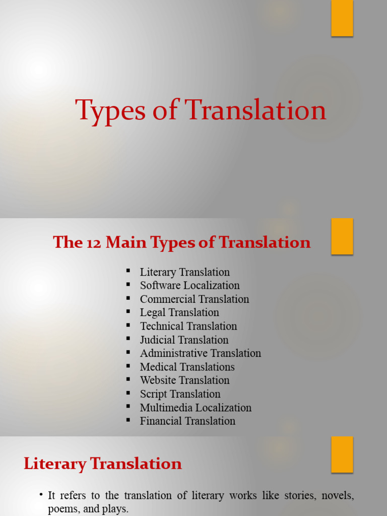Types of Translation | PDF | Translations | Human Communication