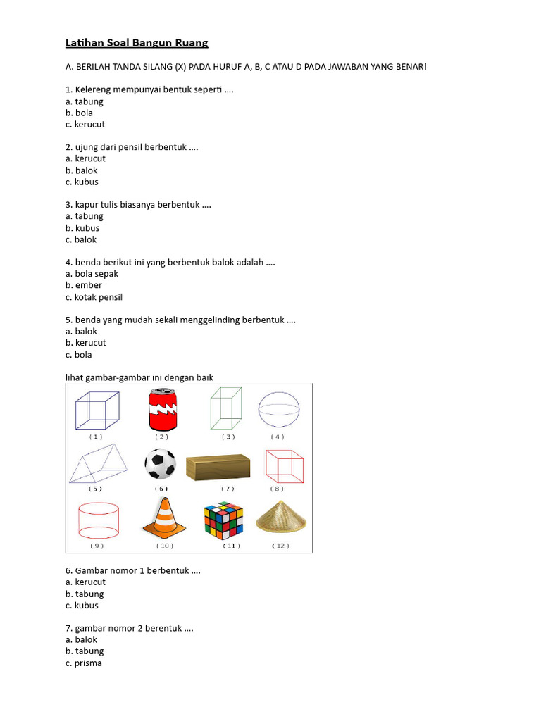 Latihan Bangun Ruang Part 2 | PDF