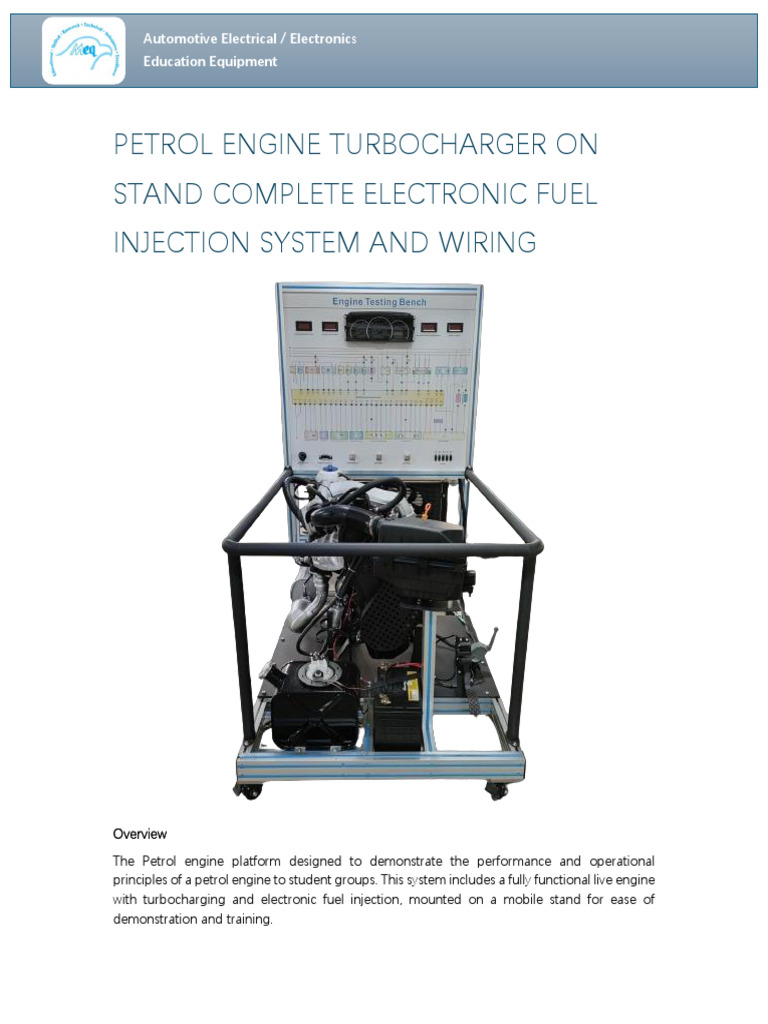 PETROL ENGINE TURBOCHARGER ON STAND COMPLETE ELECTRONIC FUEL INJECTION ...