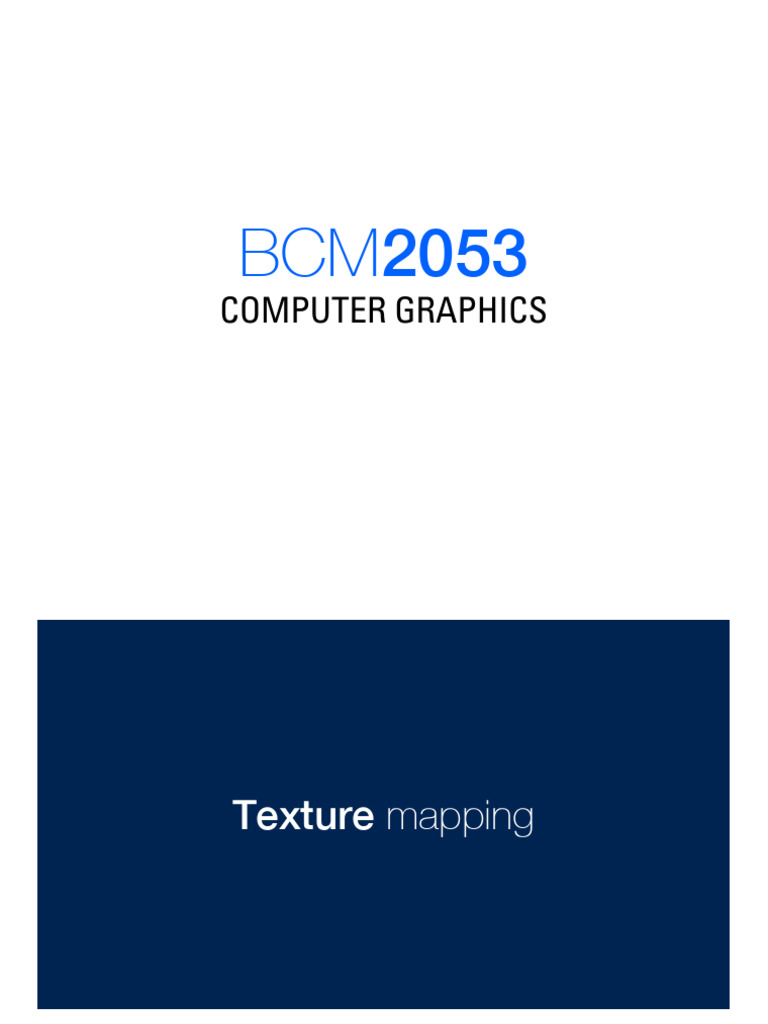 Chapter 8 - TextureMapping | PDF | Texture Mapping | Shader