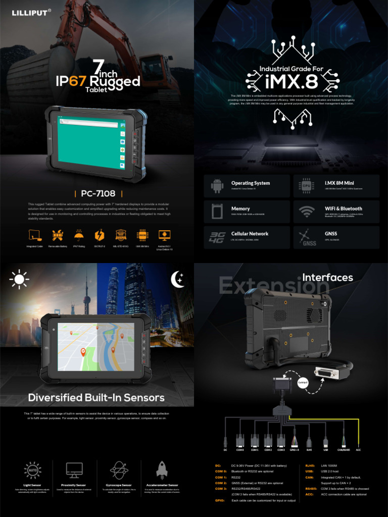 Liliput PC-7108 Datasheet | PDF | Tablet Computer | Usb