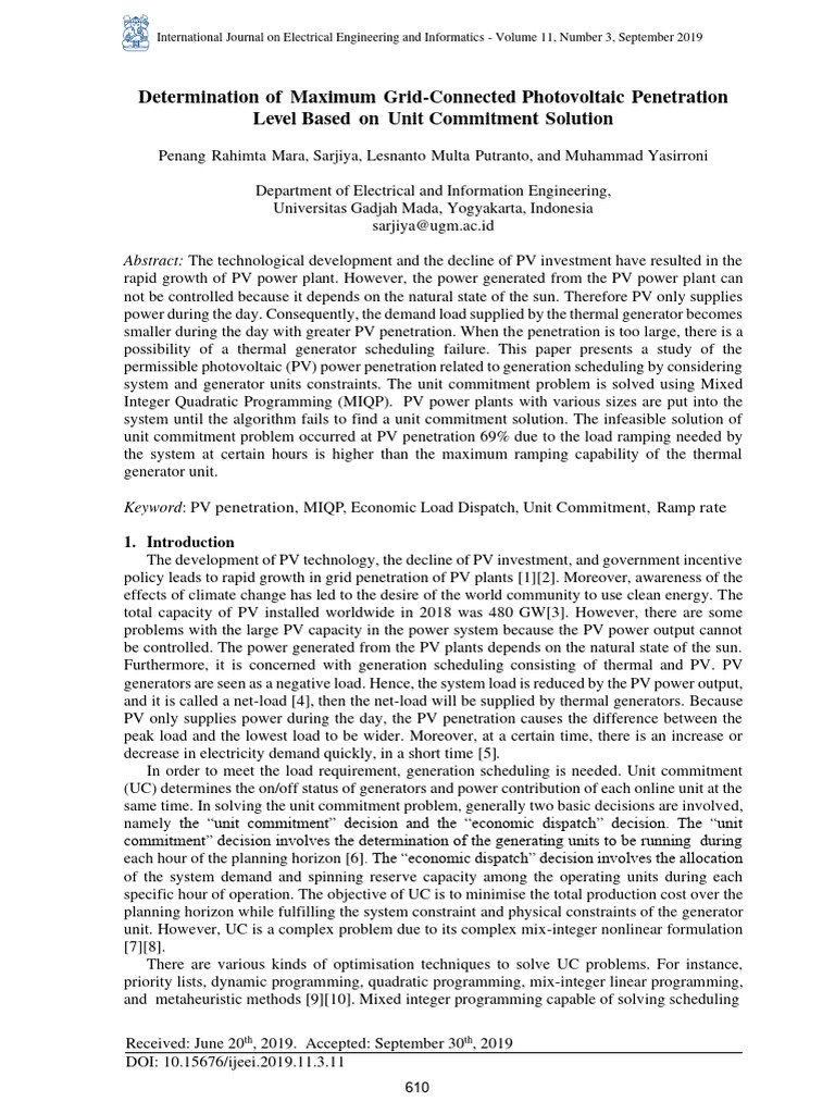Determination of Maximum Grid | PDF | Photovoltaics | Mathematical ...