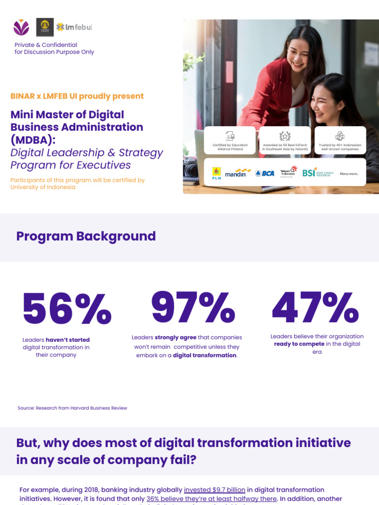 Introduction To BINAR X LMFEB UI - Mini MDBA - Digital Leadership & Strategy Program For ...