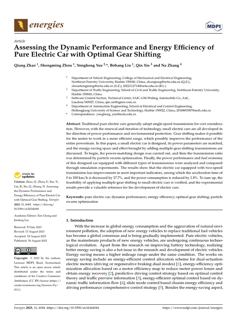 Assessing The Dynamic Performance and Energy Effic | PDF | Manual ...