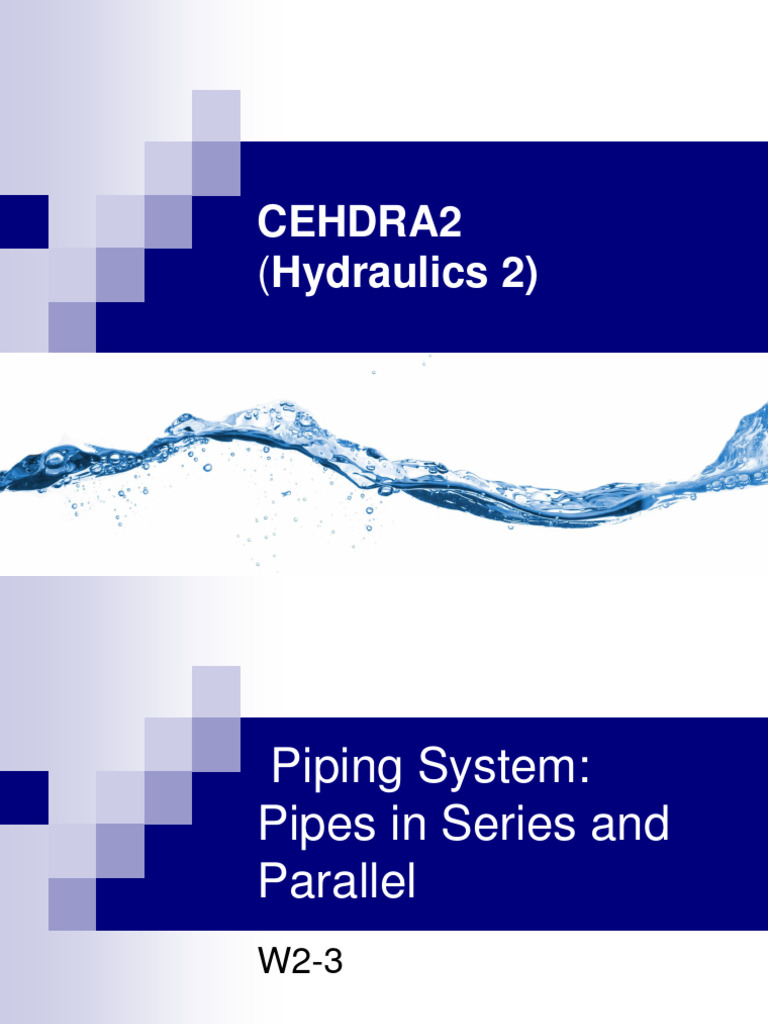 Piping Systems: Series and Parallel Analysis | PDF | Continuum ...