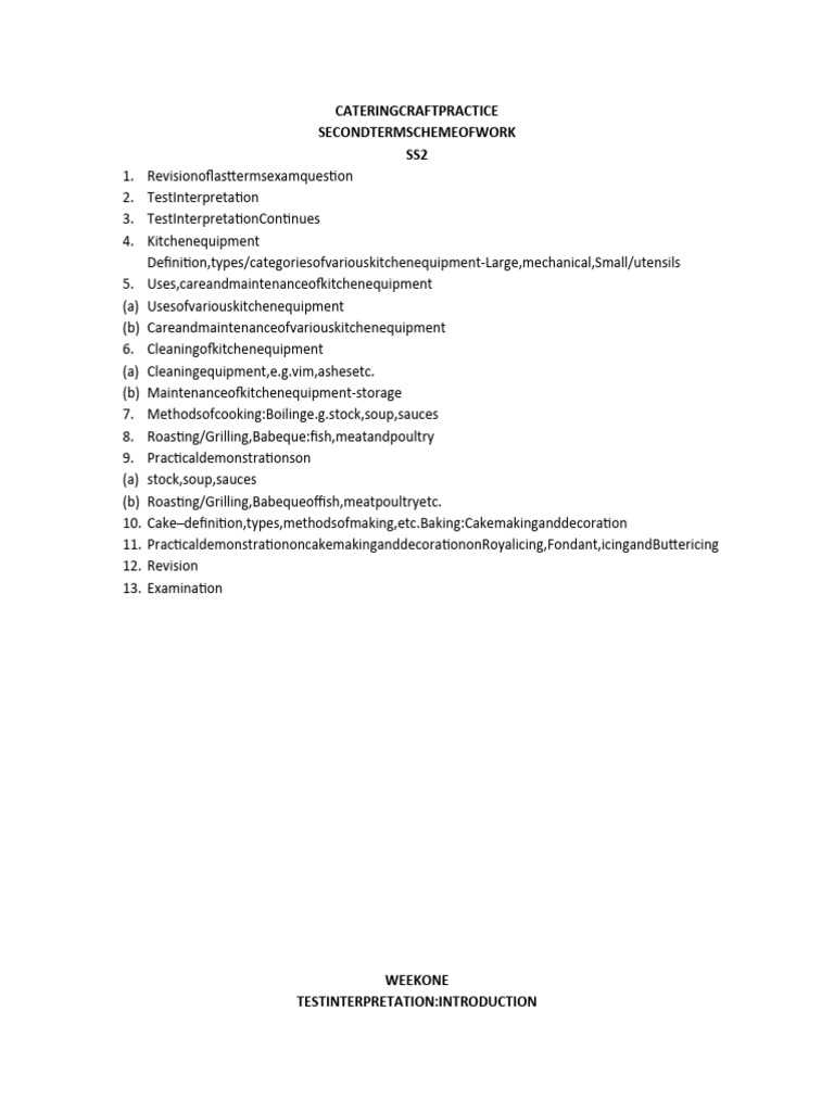 Catering Craft Practice SS 2 | PDF | Cakes | Foods