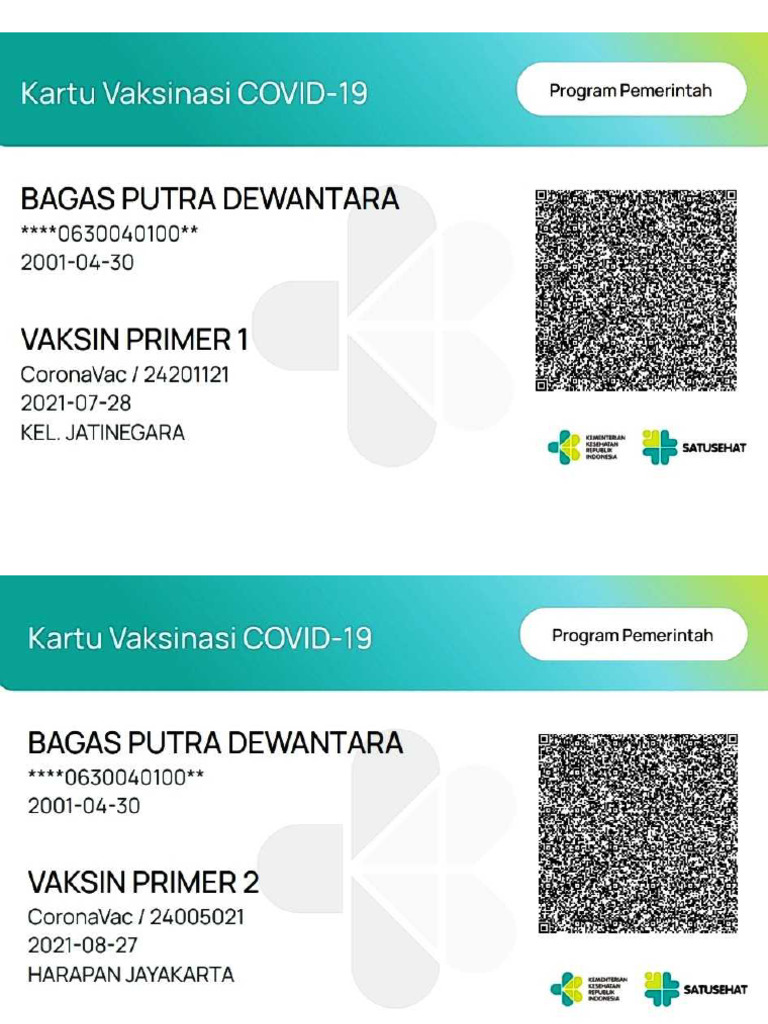 Sertifikat Vaksinasi | PDF