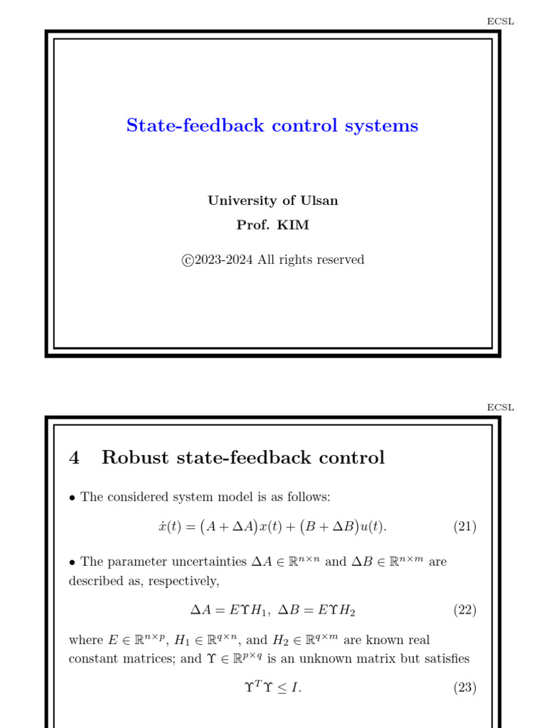 Week10-State-feedback control-part2 | PDF | Mathematical Analysis ... Week10-State-feedback control-part2 | PDF | Mathematical Analysis ...