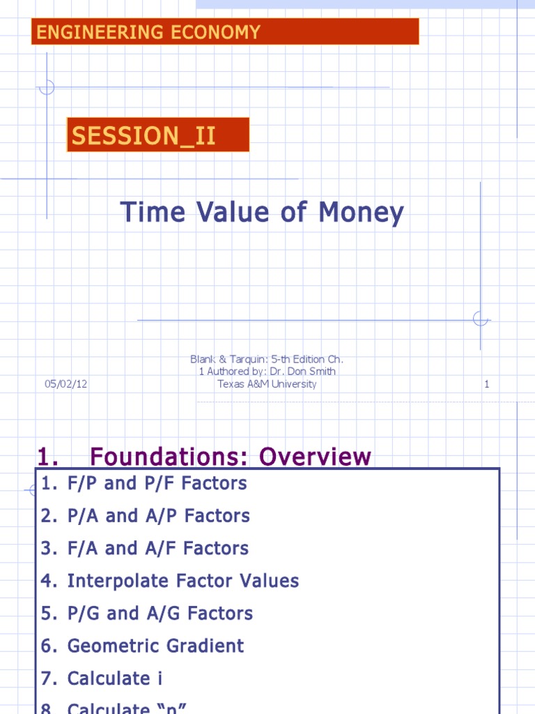 Time Value of Money in Engineering Economy | PDF | Business | Nature