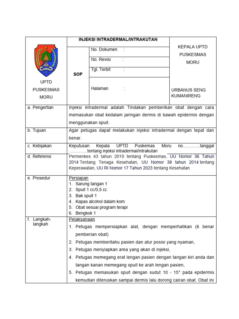 Sop Injeksi Ic | PDF