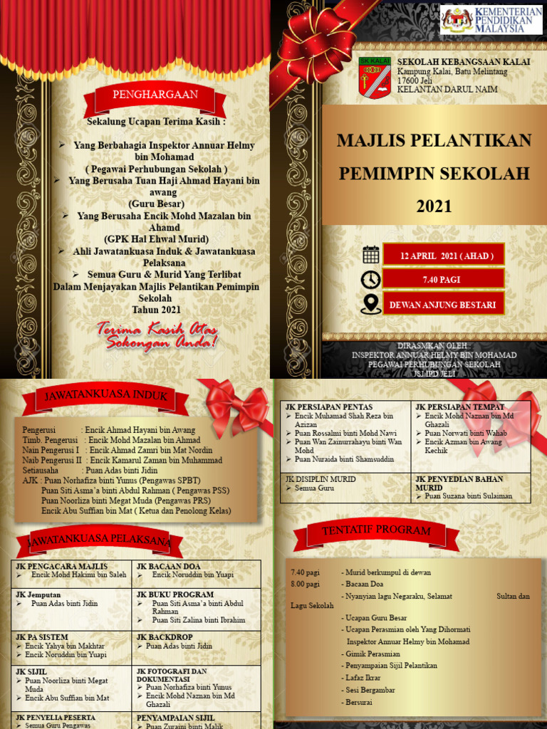 Buku Program Majlis Pelantikan Pengawas 2021 | PDF Buku Program Majlis Pelantikan Pengawas 2021 | PDF