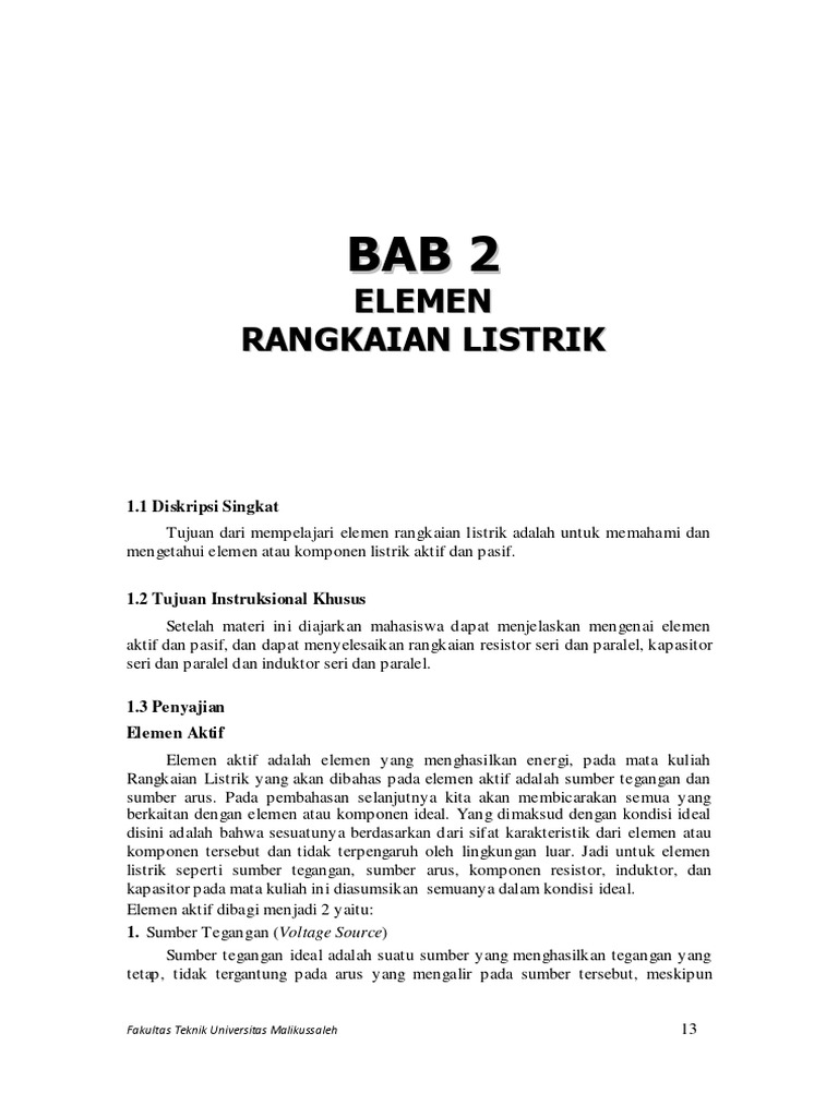 12-eBooks-Bahan Ajar Rangkaian Listrik I-ASRAN-2014 | PDF