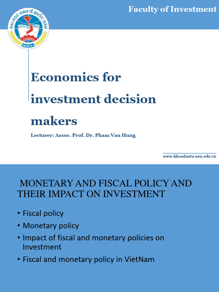 Chapter 5 Economicsforinvestmentdecisionmakers | PDF | Fiscal Policy | Monetary Policy