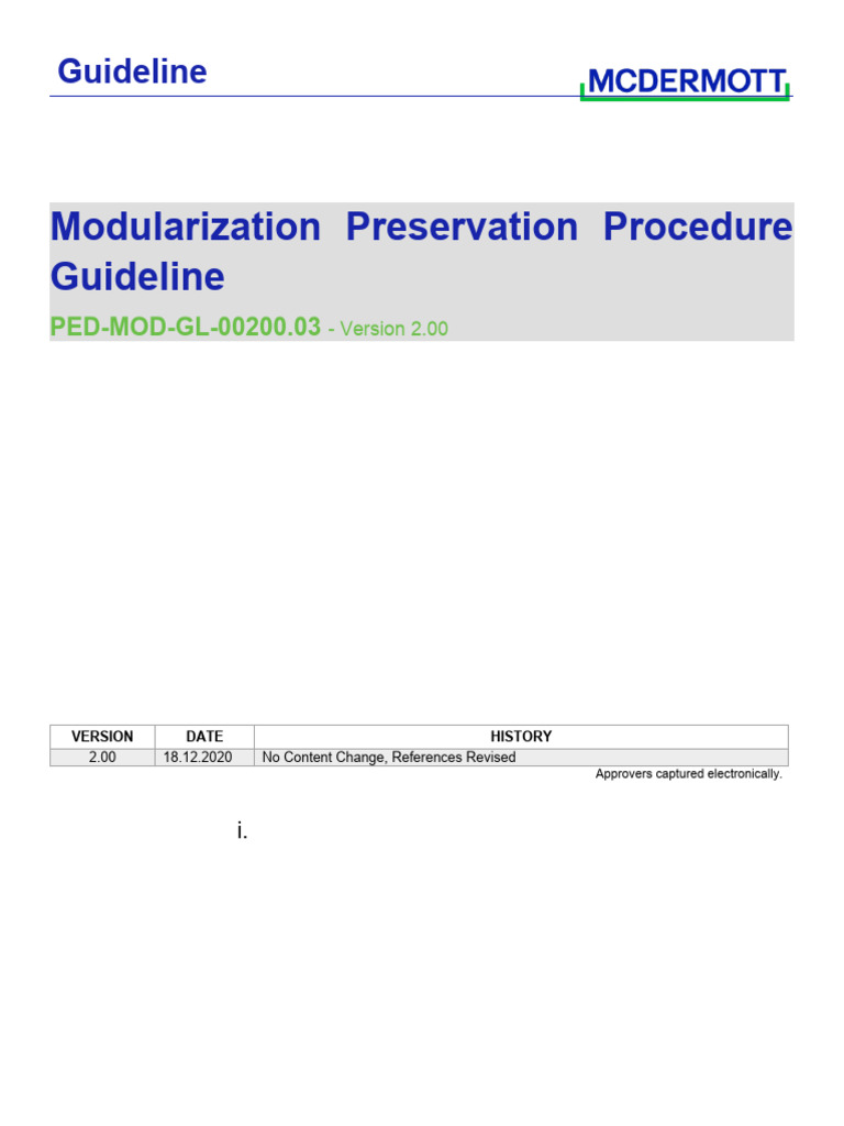 PED-MOD-GL-00200.03 Modularization Preservation Guideline 2.00 | PDF ...