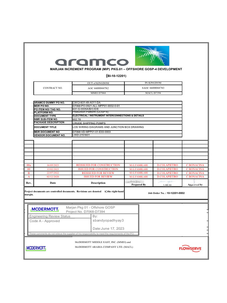 Marjan Offshore GOSP-4 Wiring Diagrams | PDF | Stainless Steel ...