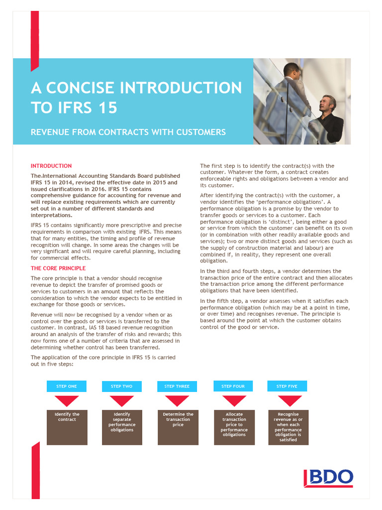 A Concise Introduction To IFRS 15 | PDF | Revenue | International ...