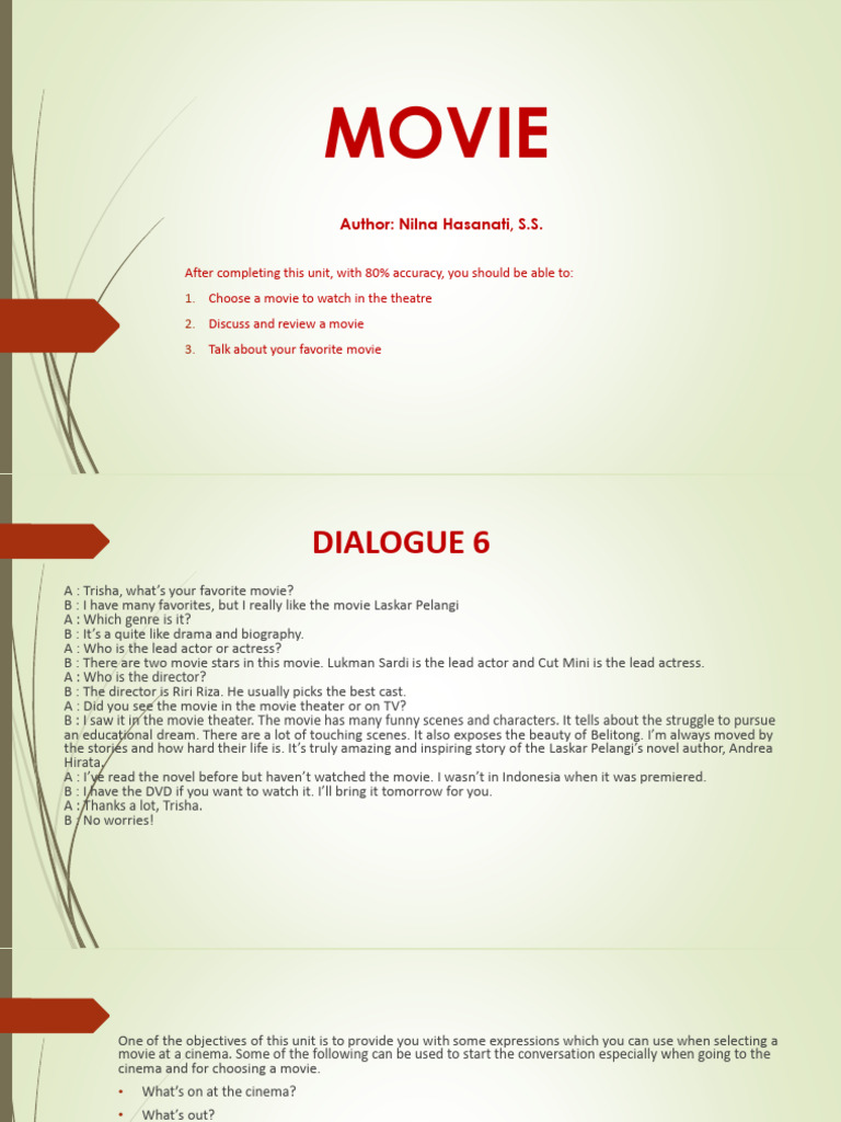 Conversation - 2. Movie | PDF | Actor