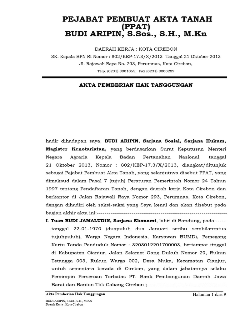 Apht CV Kondang Kautamaan SHM 1004 Drajat | PDF