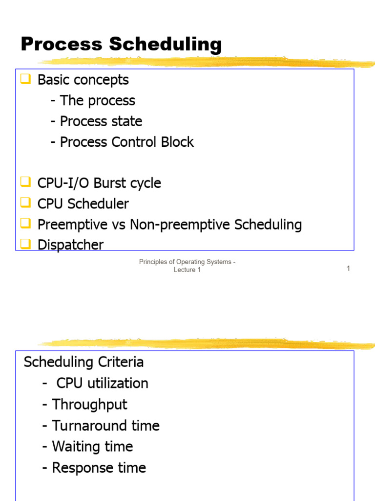 Oslecture3 (Autosaved) | PDF | Operating System | Scheduling (Computing)