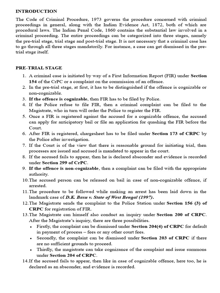 Stages of Trial | PDF | Trials | Criminal Procedure In South Africa