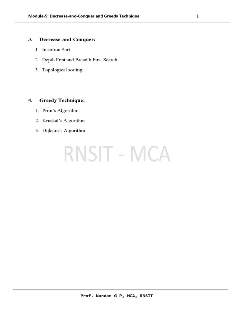 DS - Module-5-Part-2-I | PDF | Algorithms | Computational Problems