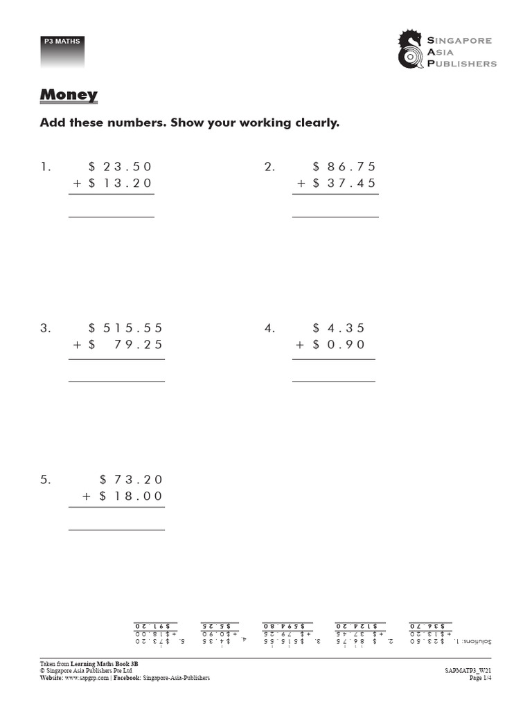 P3MATHS Weekly W21 | PDF | Mathematics | Arithmetic