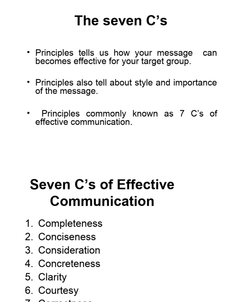 7 Cs (2) | PDF | Communication | Accuracy And Precision