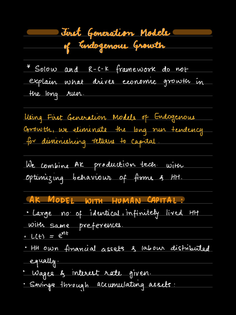 First gen endo growth | PDF | Economic Growth | Labour Economics