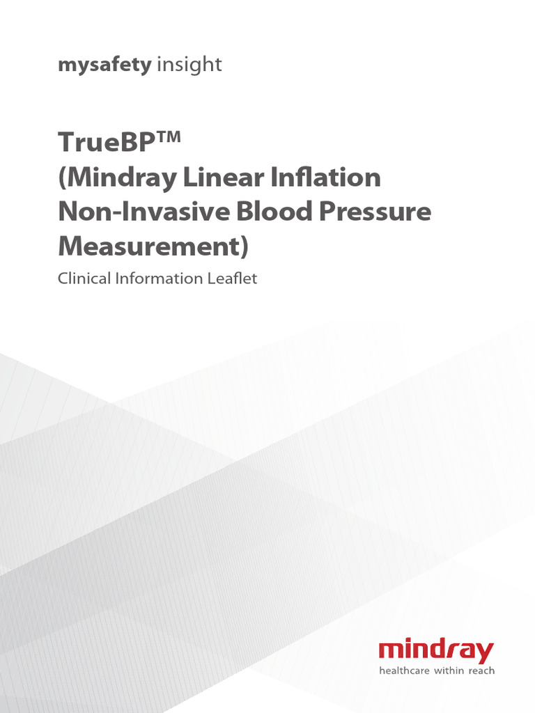 Truebp Clinical Information Leaflet | PDF | Blood Pressure | Medical ...