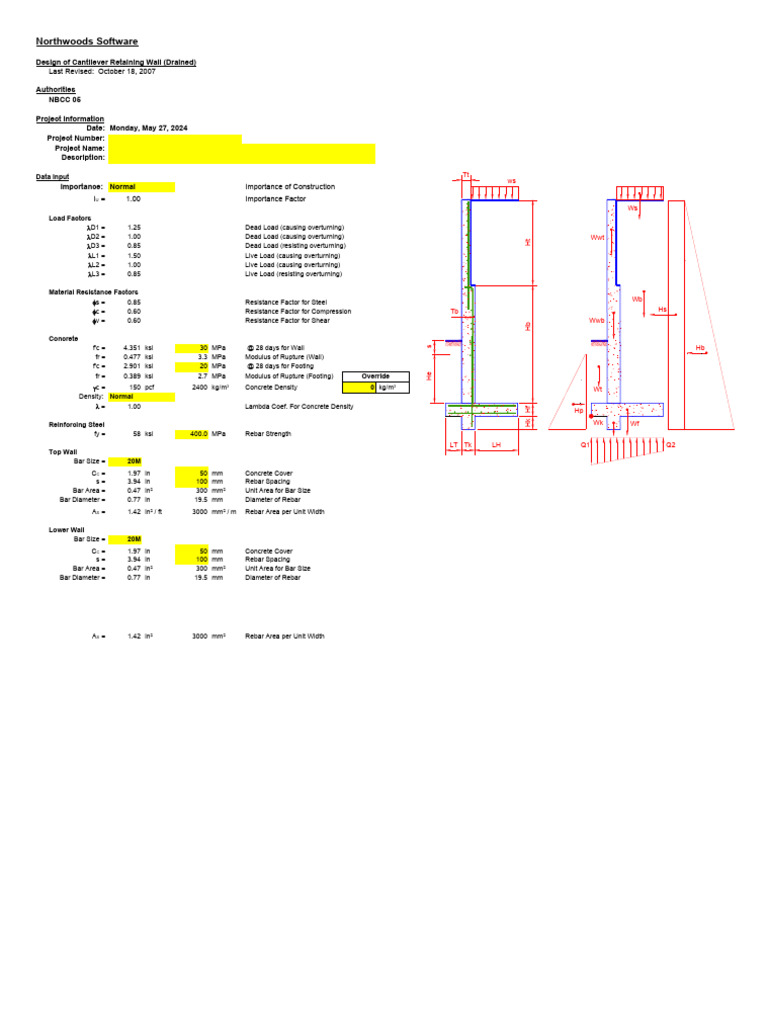 Retaining Wall01 | PDF | Composite Material | Structural Engineering