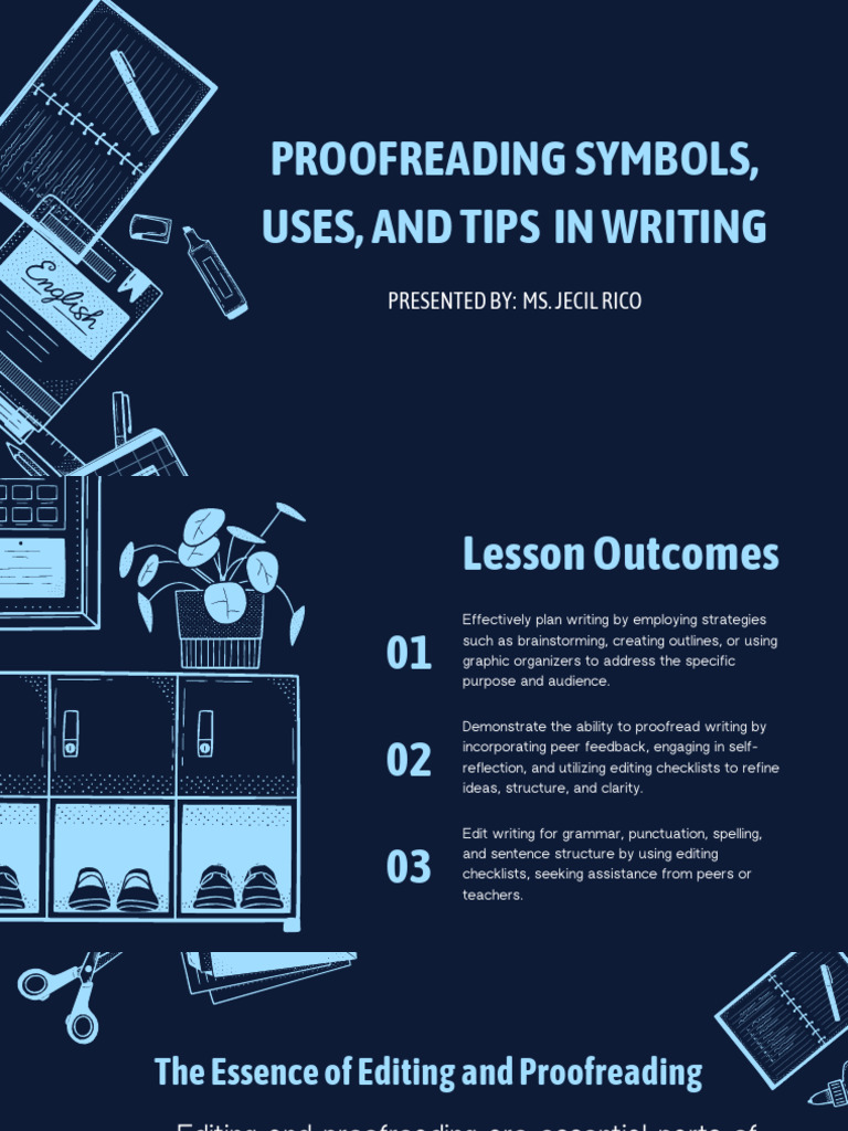 Proofreading Symbols and Tips | PDF | Proofreading | Editing