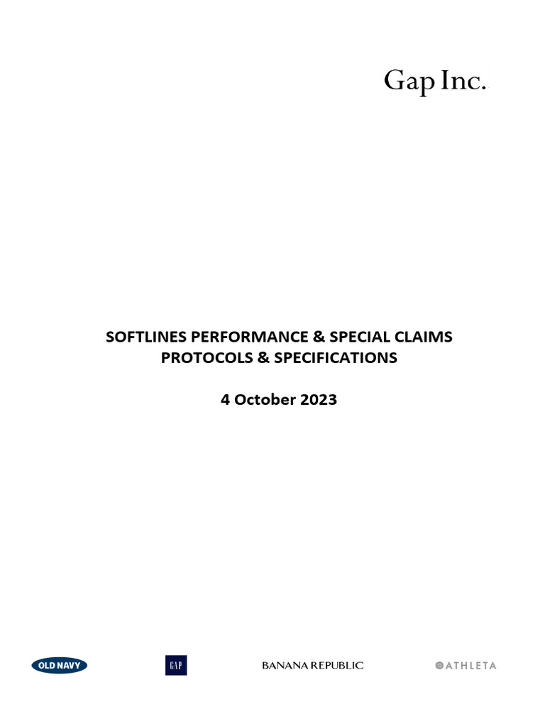 Softlines Performance and Special Claims Protocols and Specifications ...