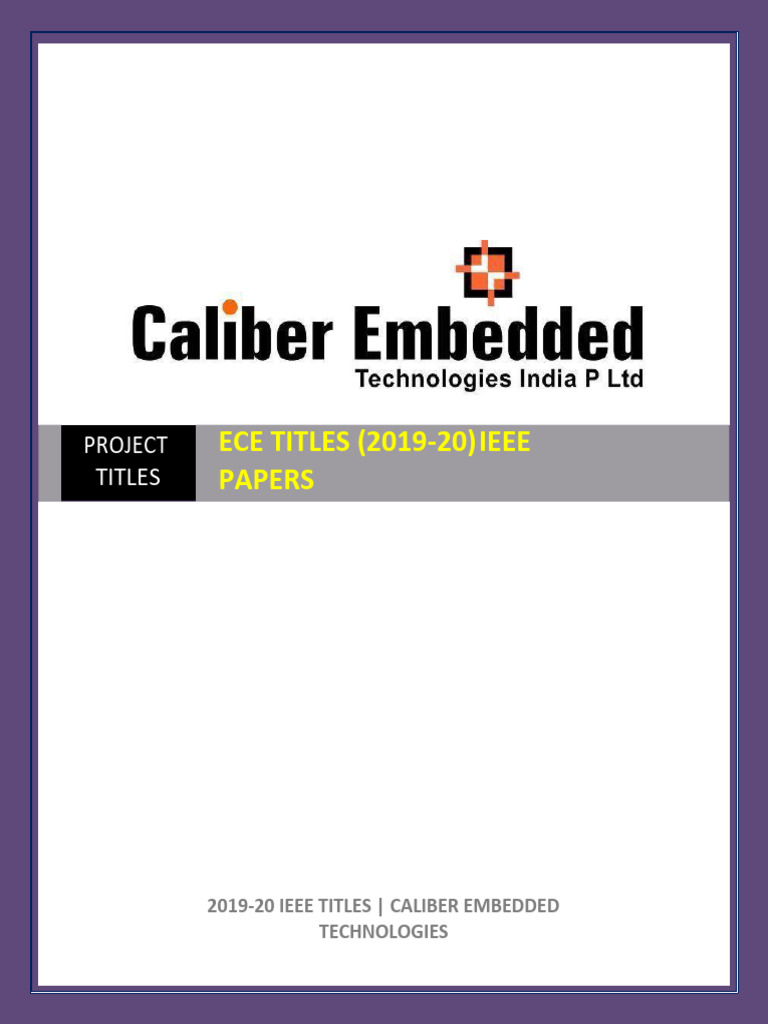 Ece Titles | PDF | Internet Of Things | Smart Grid
