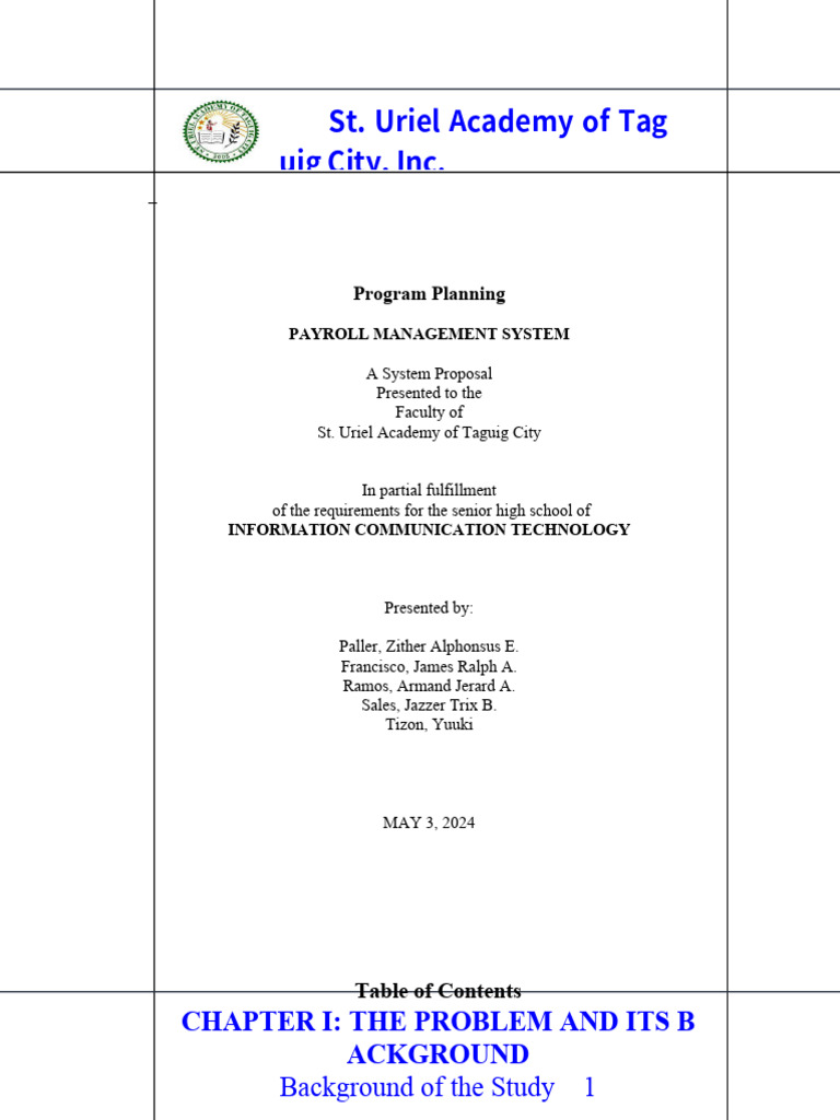 Payroll Management System Proposal | PDF | Payroll | Payroll Tax