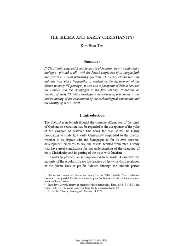 The Shema and Early Christianity | PDF | Epistle To The Galatians ...
