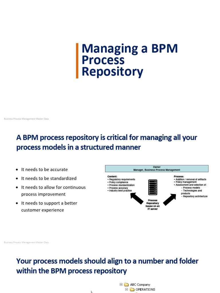 Manage A BPM Process Repository | PDF | Computers