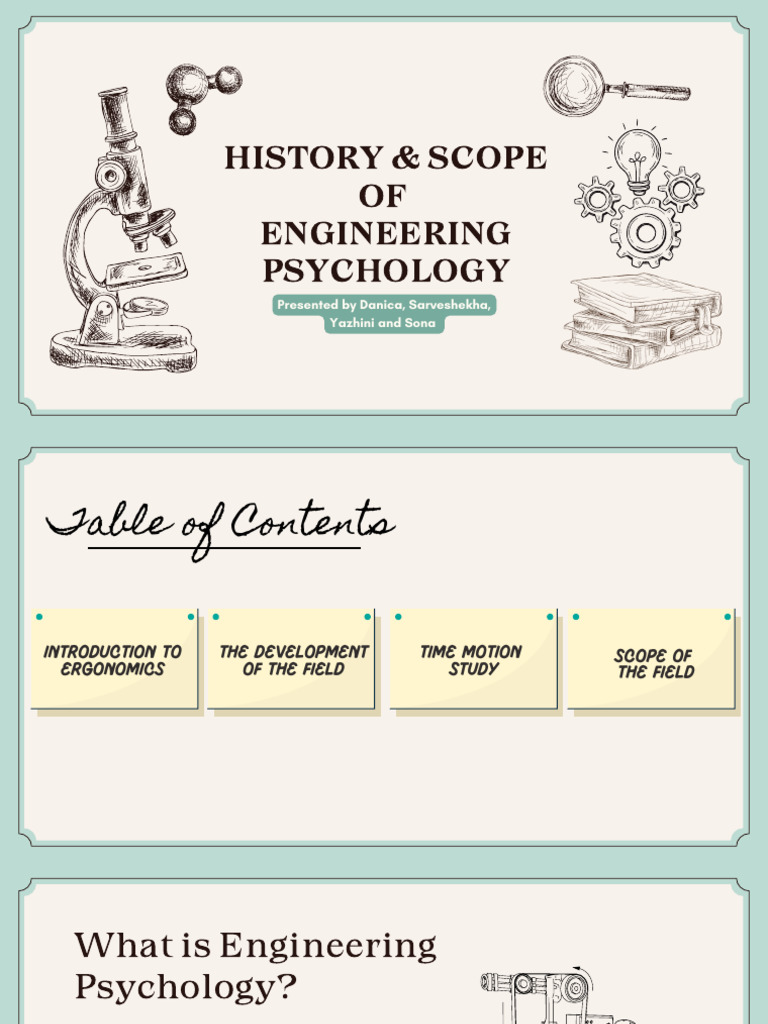 History & Scope of Engineering Psychology | PDF | Human Factors And ...
